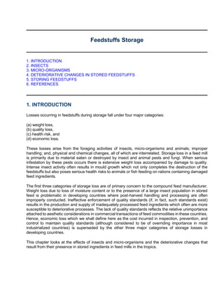 Feedstuffs storage | PDF