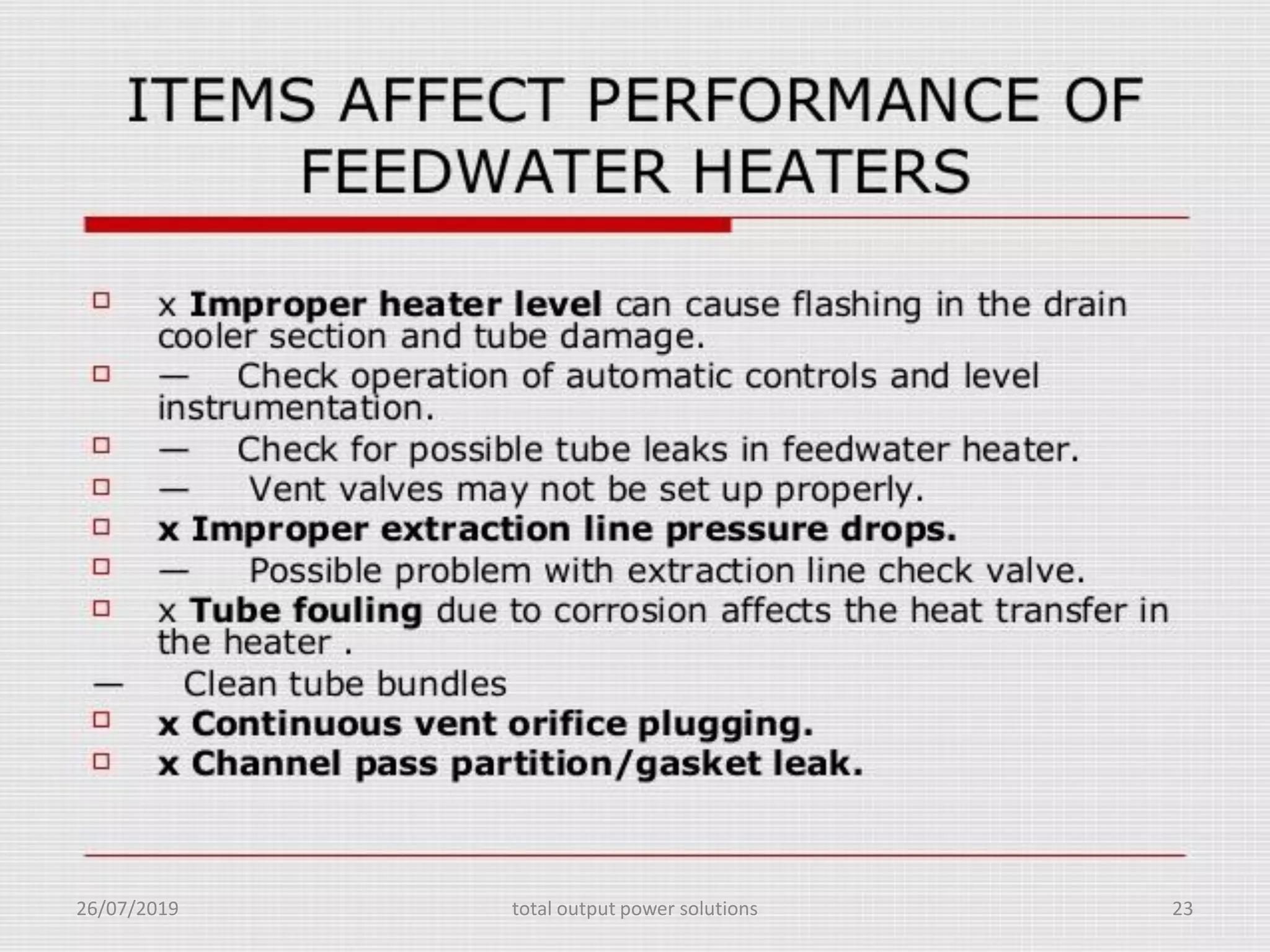 Feed water and condensate heaters | PDF