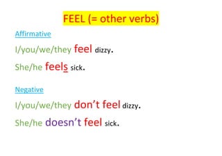 Feel (and other verbs) | PDF