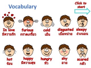 feelings and emotions vocabularies and quiz | PPT