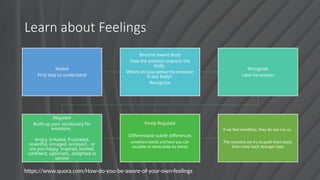 Insight into Transition of Feelings and Emotions | PPT