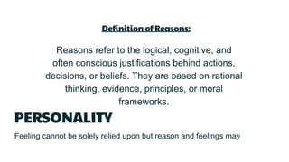 feelings and Reasons Presentation for freshmenpdf | PDF