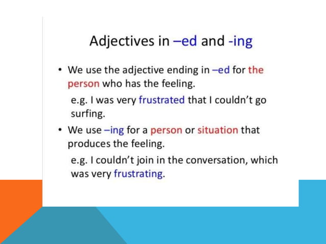 Feelings ing & ed | PPTX