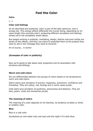 Feel the color | PDF