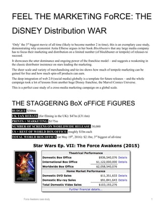 Feel the marketing force the disney distribution war | DOC | Movies ...