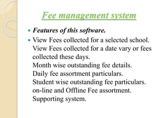 Fee management system | PPTX