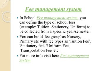 Fee management system | PPTX