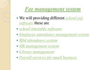 Fee management system | PPTX