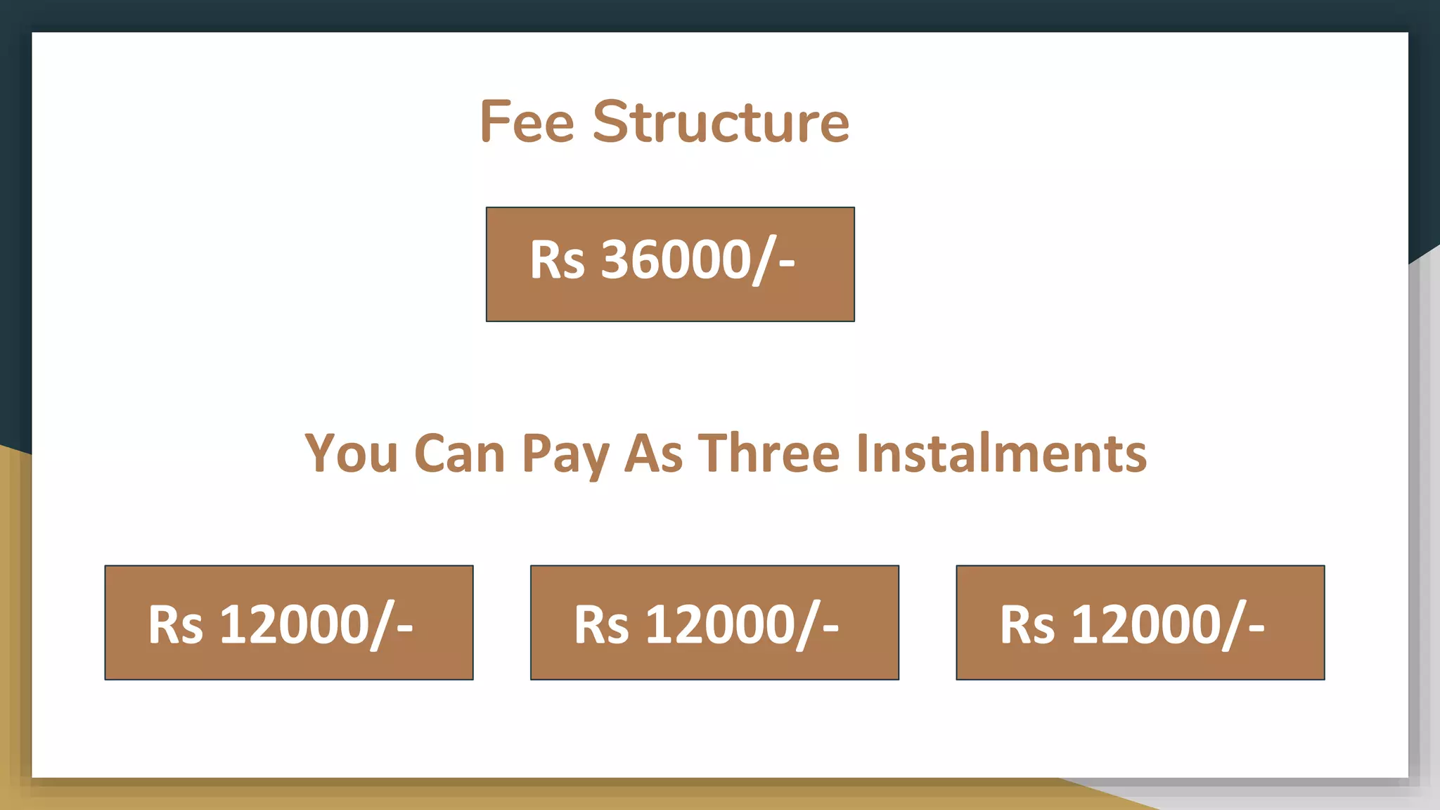 Fee structure of embedded training in Bangalore - PTInstitute | PPT