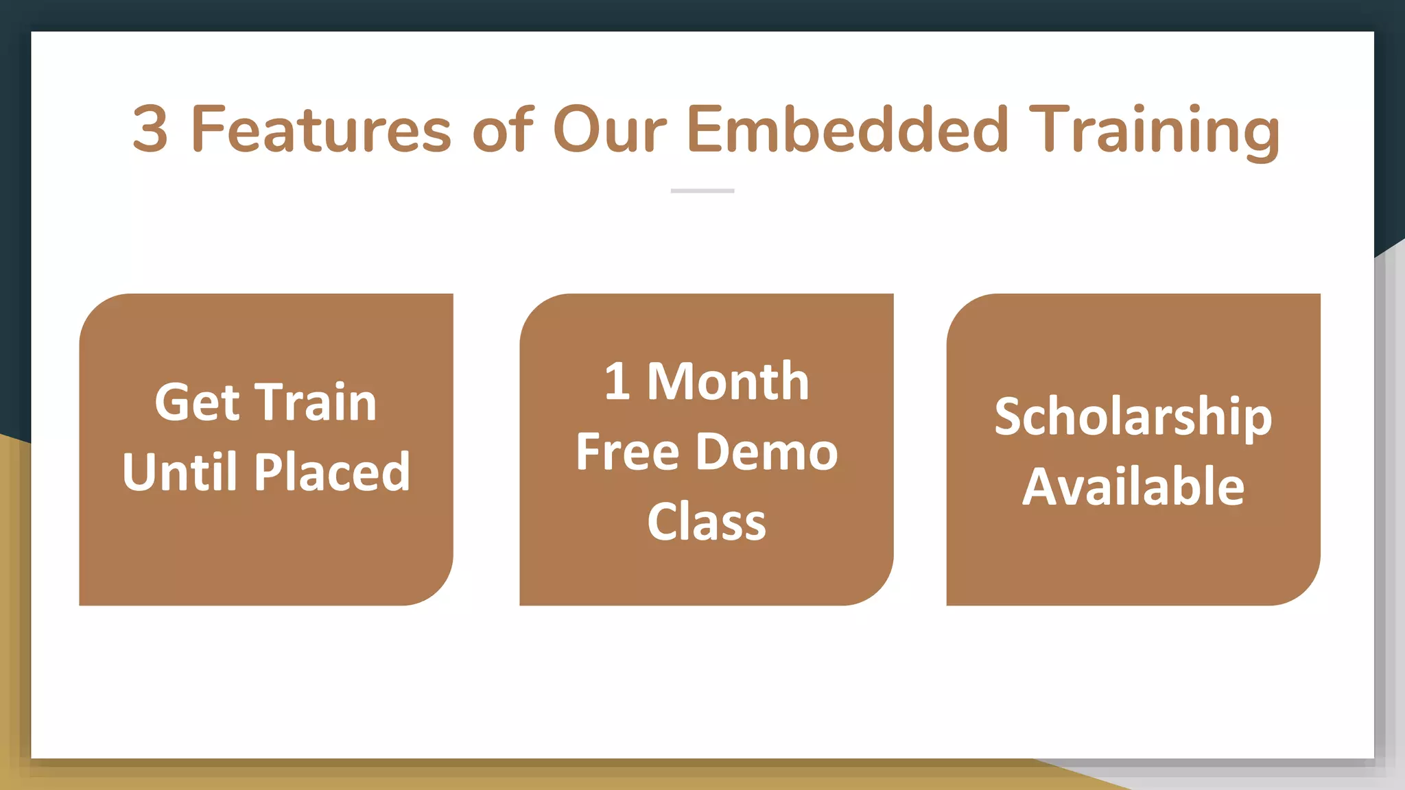 Fee structure of embedded training in Bangalore - PTInstitute | PPT