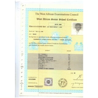 WAEC CERT | PDF
