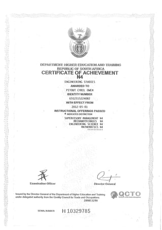 N4 AND N5 CERTIFICATES | PDF