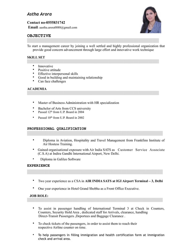 ASTHA NEW CV with pic. pdf | PDF