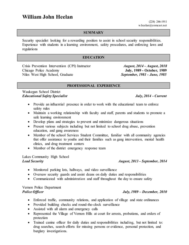 Resume, William Heelan | PDF