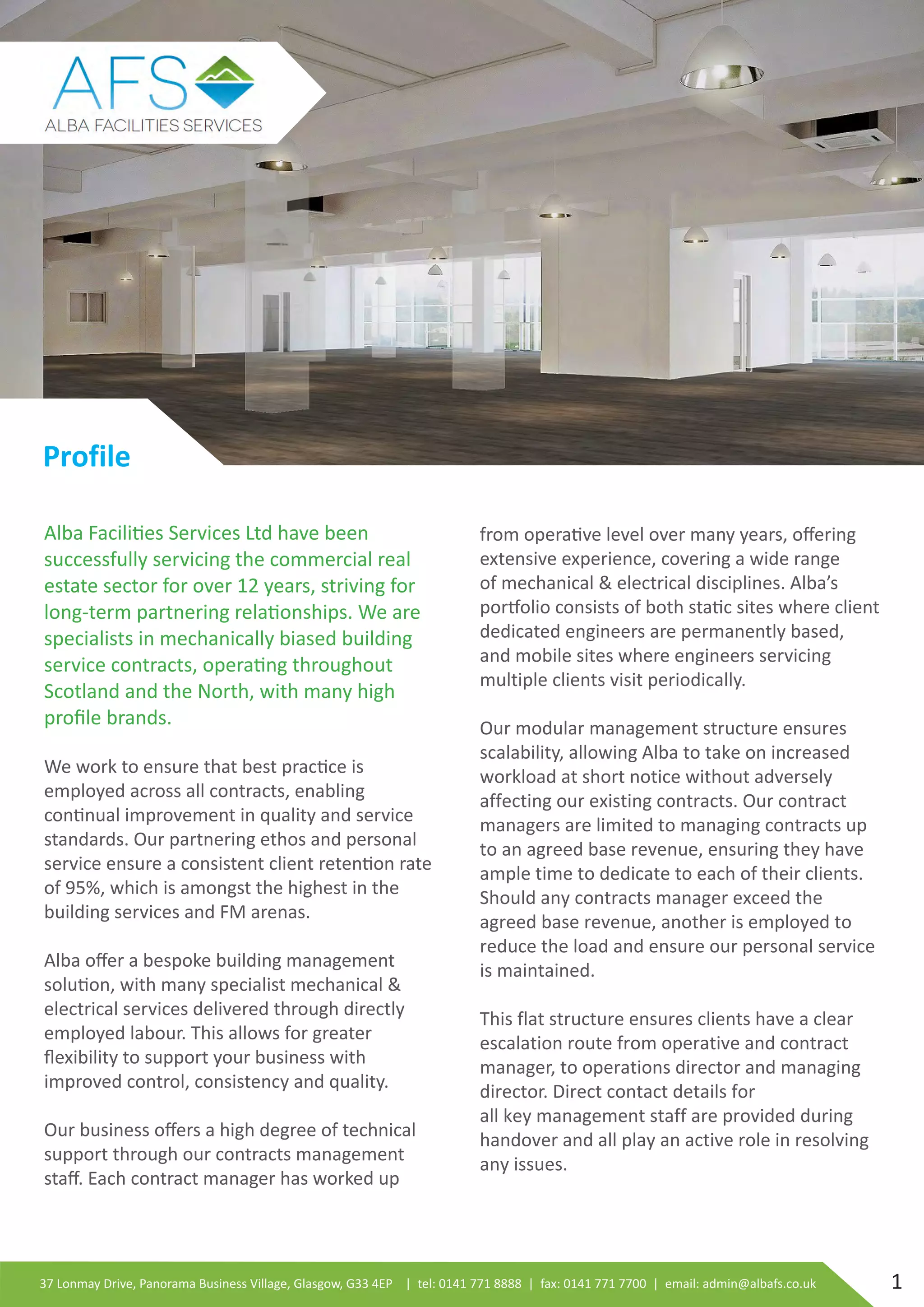 Introducing Alba Facilities Services Ltd WS | PDF