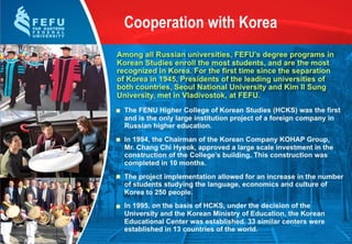 FEFU presentation | PDF