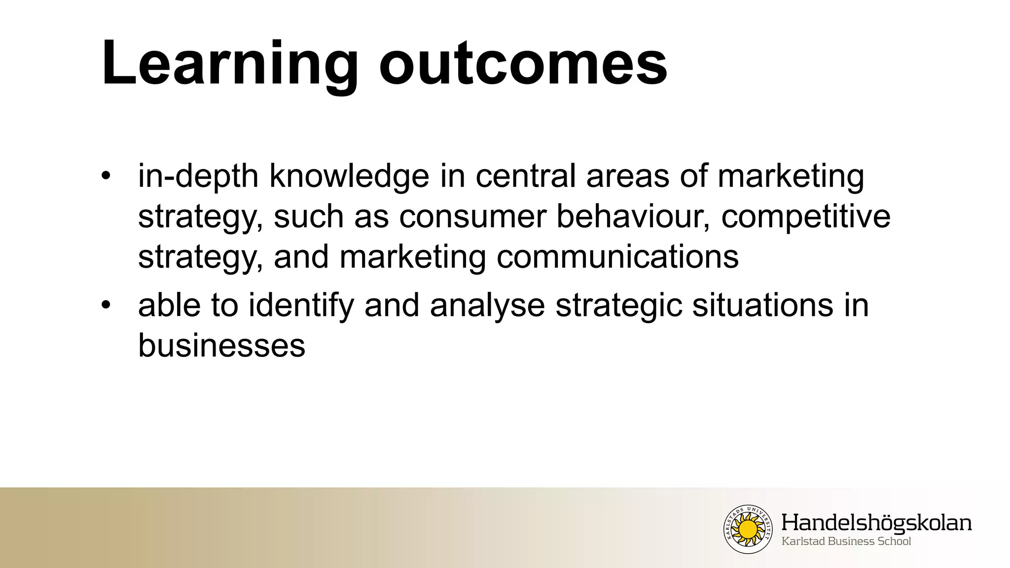 Marketing strategies autumn 2018 course intro slides | PPT