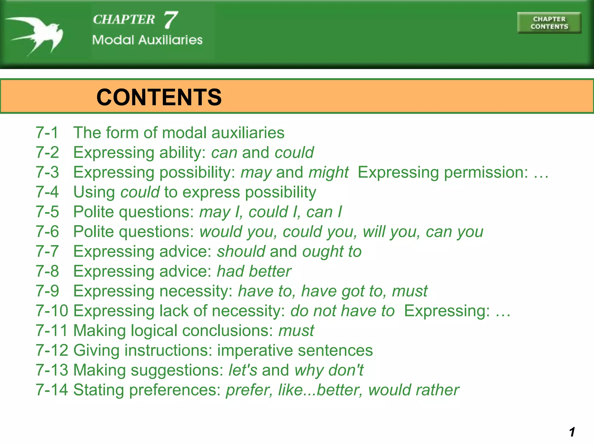 Feg chapter 07 Modal Verbs | PPS