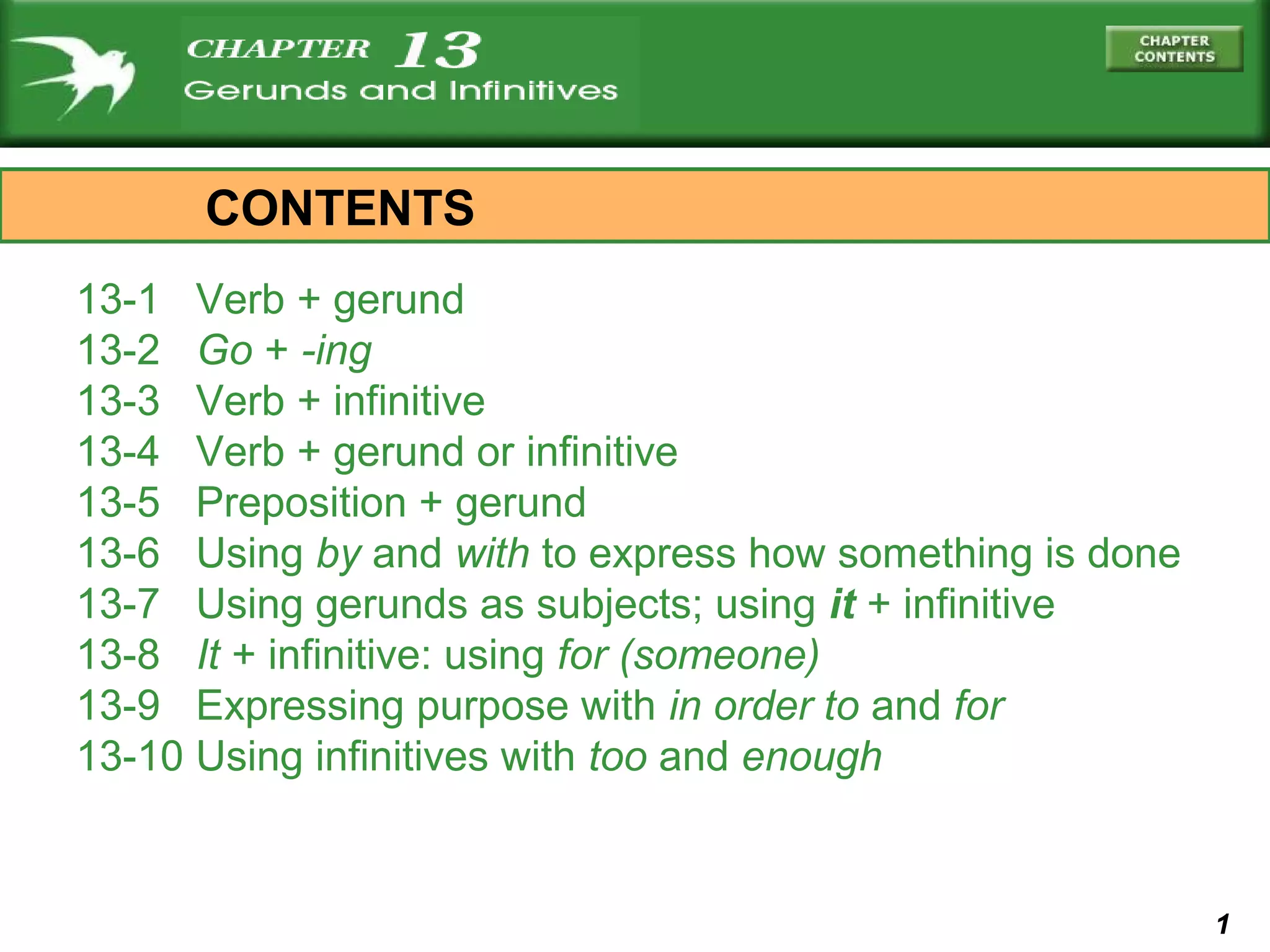 Gerunds and Infinitives | PPS