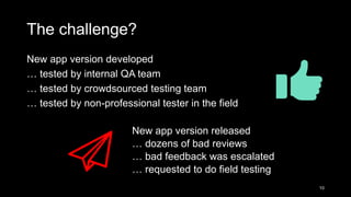 Mobile testing (field testing experience) | PPSX