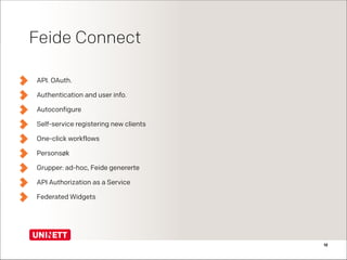 Feide Connect (IoU Fagdag) | PDF | Internet | Computing