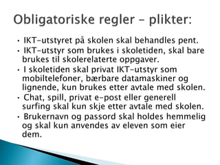 Feide – felles elektronisk id entitet ikt-regler i grunnskolen | PPT