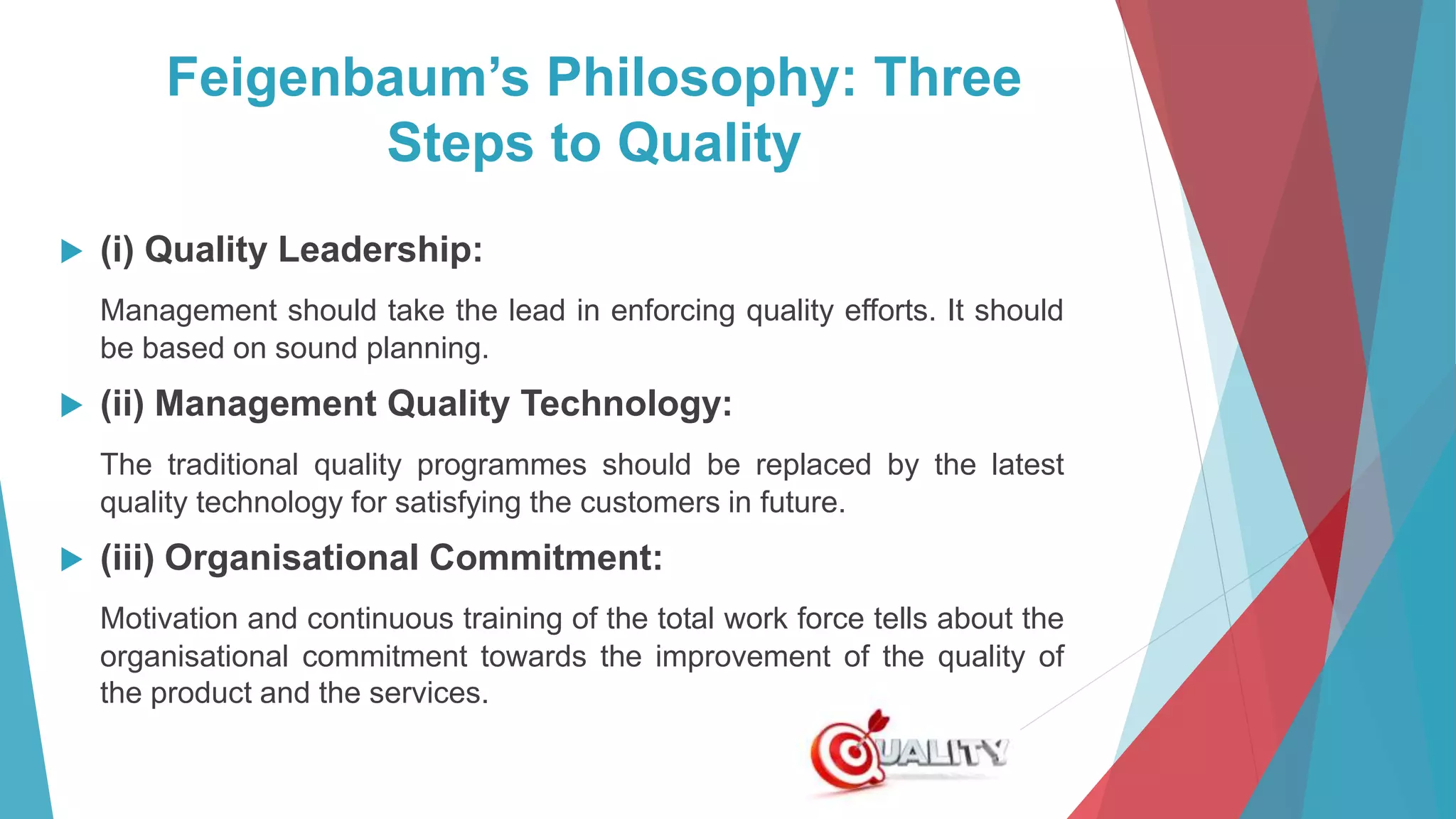 Feigenbaum's Philosophy on Total Quality Management | PPTX
