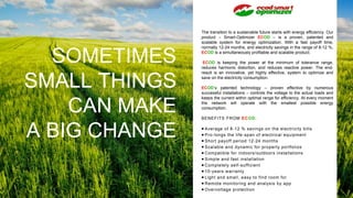 PATENTED AND PROVEN ENERGY OPTIMIZATION SYSTEM WITH 8-12 % IMMEDIATE ...