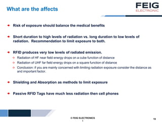 SAFETY CONSIDERATIONS FOR RFID IN HEALTHCARE MEDICAL DEVICES by FEIG ...