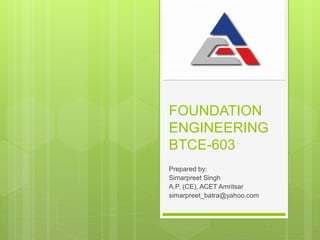 Foundation Engineering Introduction | PPTX