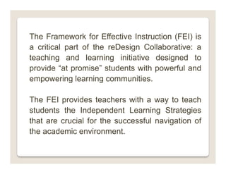 Overview of the Framework for Effective Instruction | PPT
