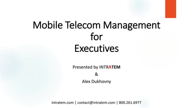 Mobile Telecom Management for Executives | PPT