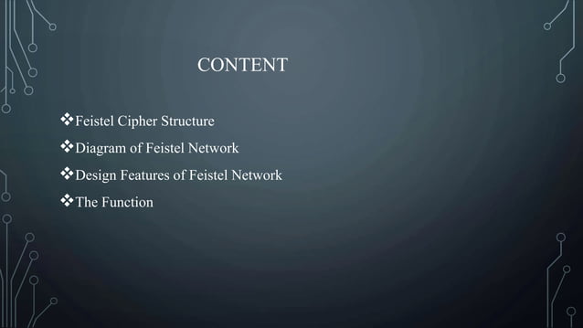 Feistel cipher | PPTX | Programming Languages | Computing