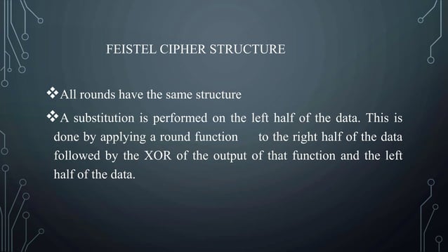 Feistel cipher | PPTX | Programming Languages | Computing