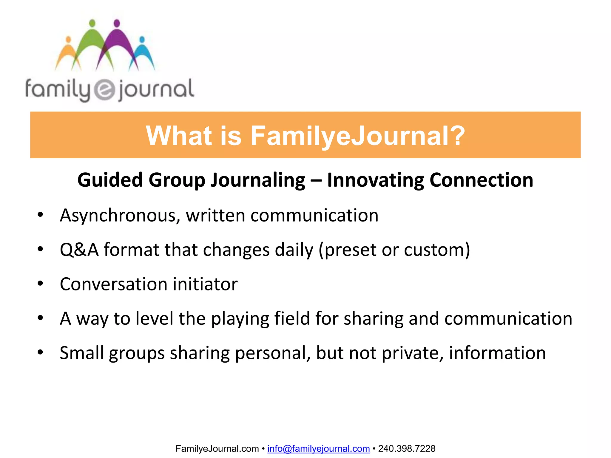 FamilyeJournal Wellness Program for Organizational Mental Health ...