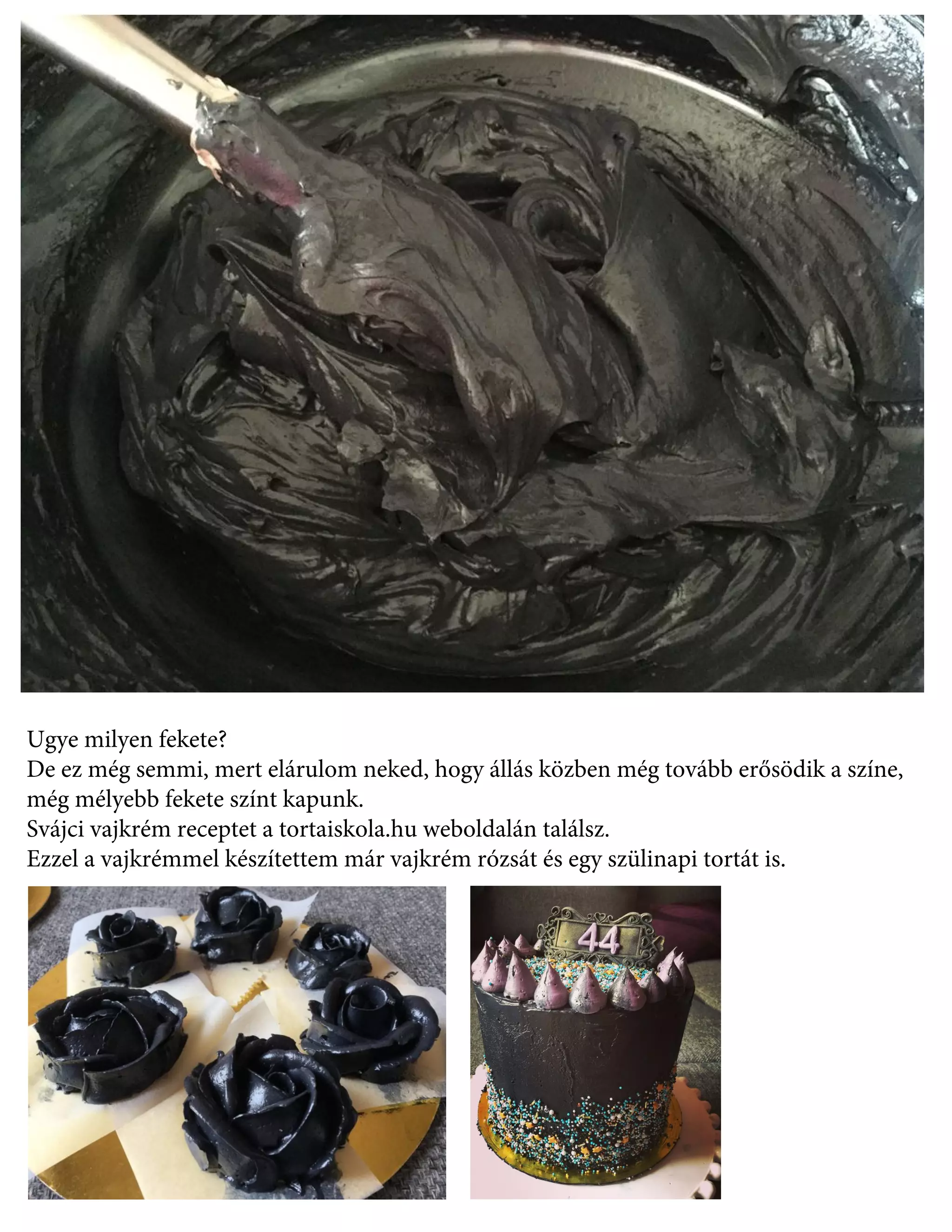 Fekete vajkrem-fondant-szinezese-glazurshop-tortaiskola | PDF