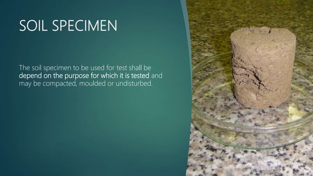 DETERMINATION OF UNCONFINED COMPRESSIVE STRENGTH OF SOIL | PPTX