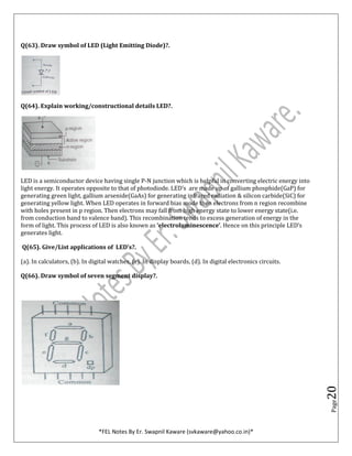 Basic Electronics by Er. Swapnil Kaware | PDF | Consumer Electronics | Technology & Computing
