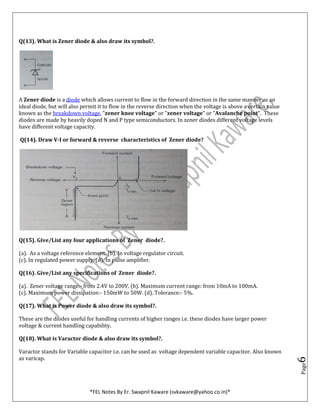 Basic Electronics by Er. Swapnil Kaware | PDF | Consumer Electronics | Technology & Computing