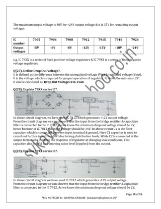 Basic Electronics (Rectifiers) by Er. Swapnil Kaware | PDF