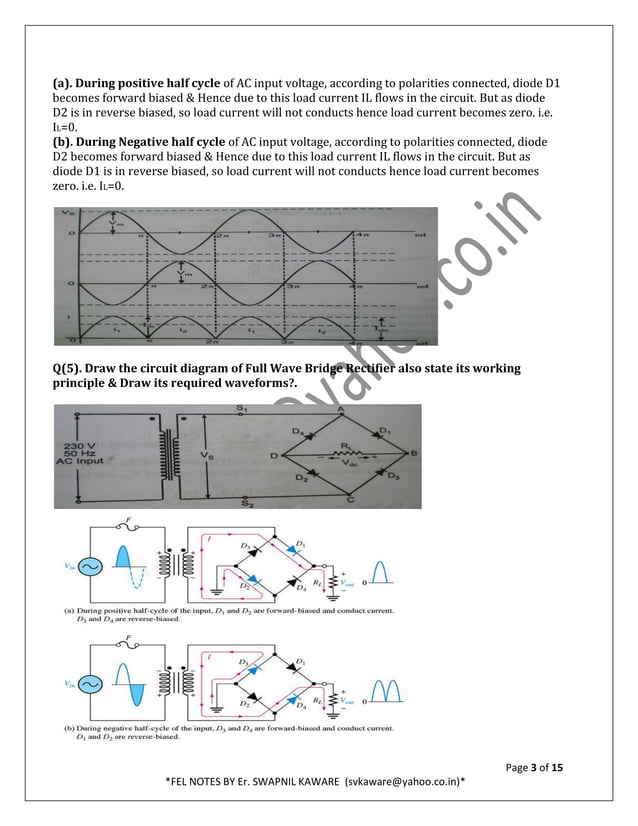 Basic Electronics (Rectifiers) by Er. Swapnil Kaware | PDF