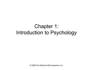 introduction to psychology chapter 01 details | PPT