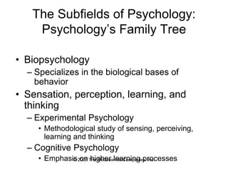 introduction to psychology chapter 01 details | PPT