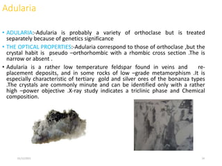 Feldspar- An important rock forming mineral | PPTX