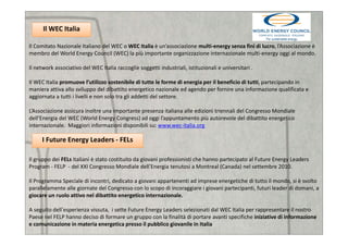 L'efficienza energetica vista dai FEL's (1a parte) | PPT