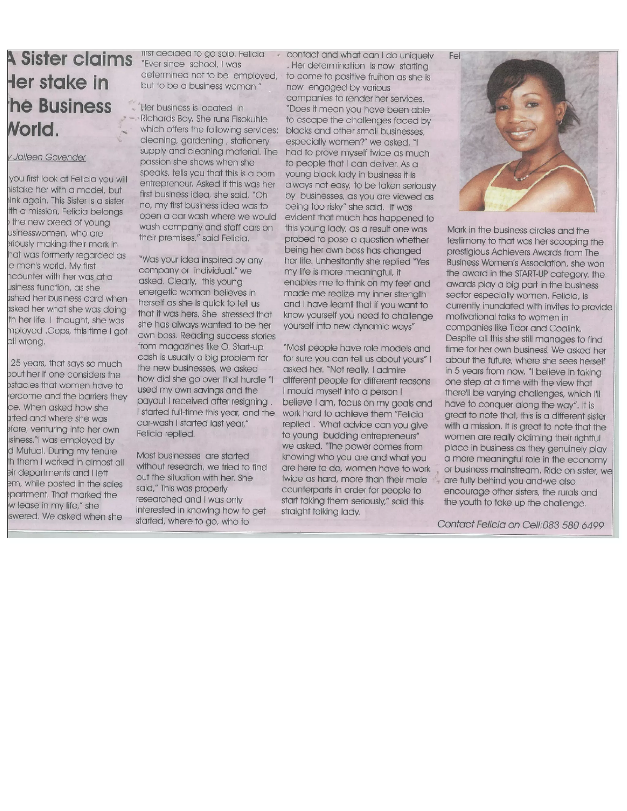 Felicia profile-3 | PDF