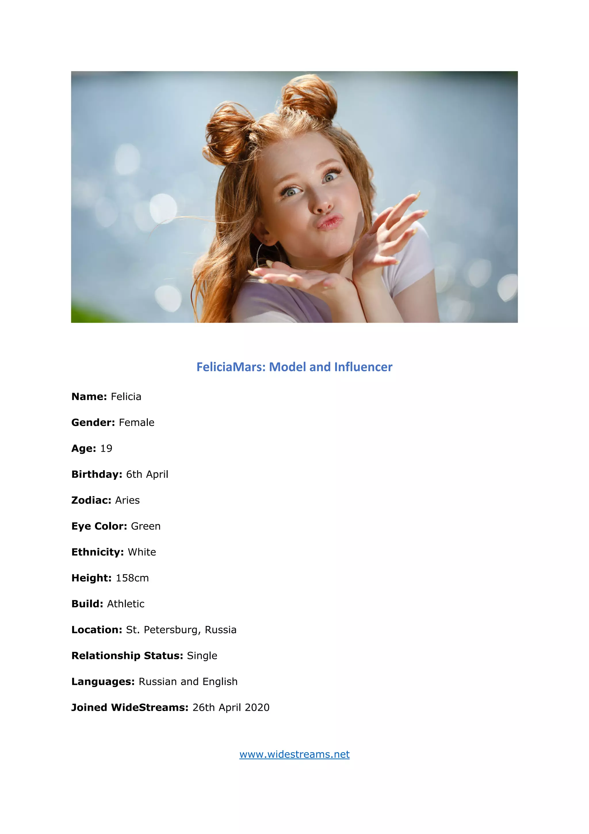 FeliciaMars - Model and Influencer | PDF