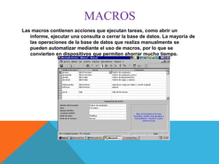 partes de una base de datos | PPTX