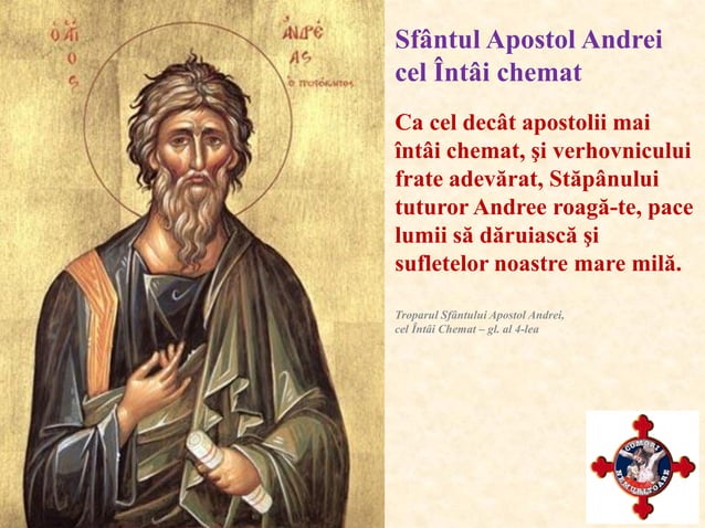 Felicitare de Sf. Ap. Andrei | PPT