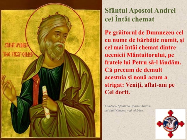 Felicitare de Sf. Ap. Andrei | PPT